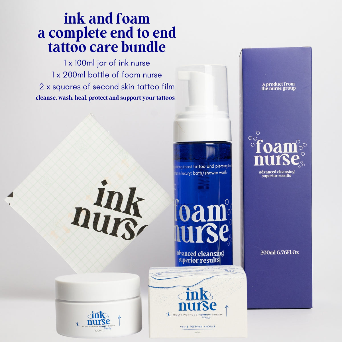 Ink + Foam Nurse Care Pack (the best kit for tattoo health and care ...